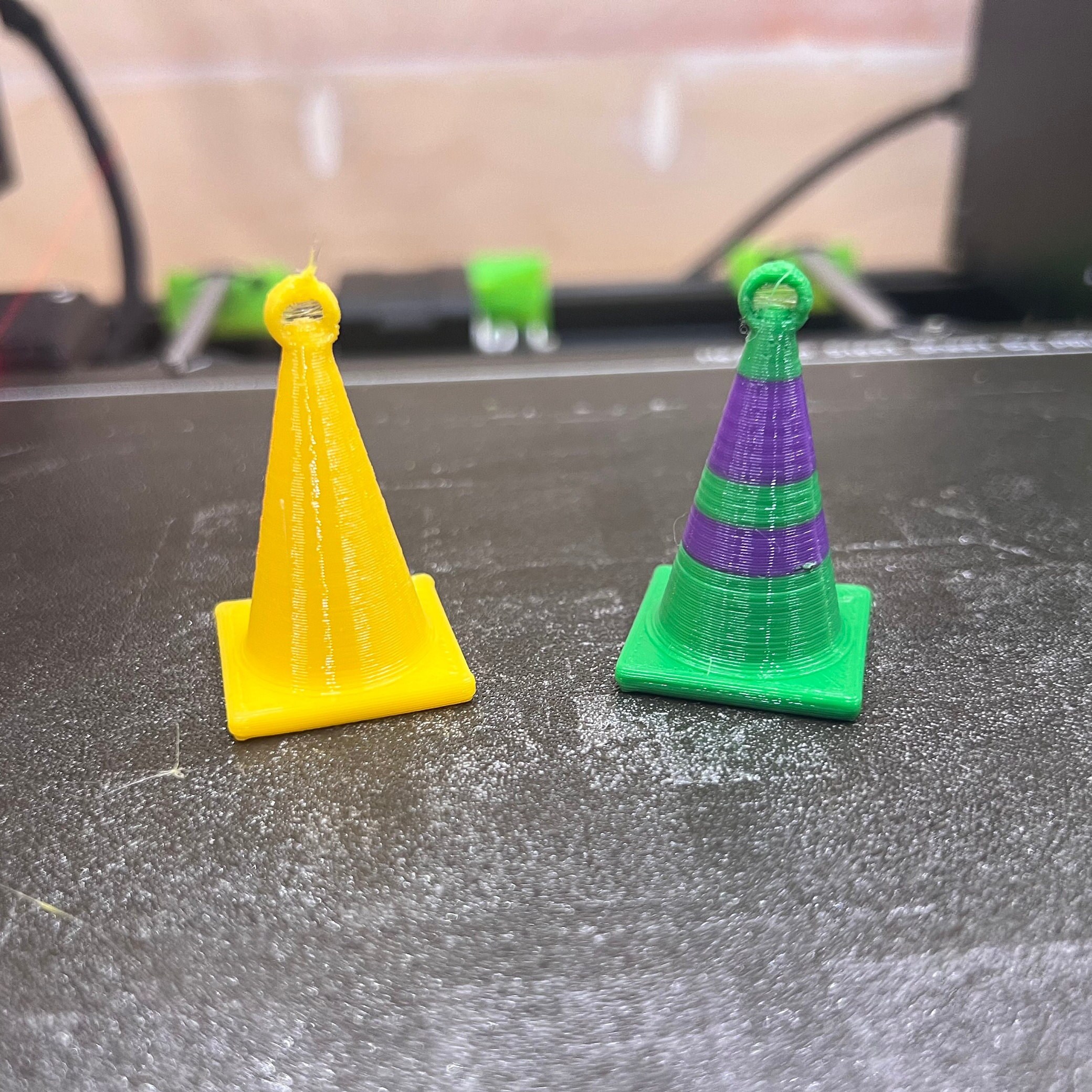 3D Printed Traffic Cone Keychain - 3 Pack - Etsy