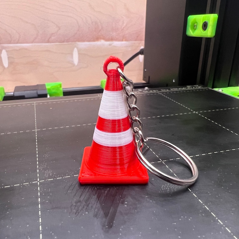 3D Printed Traffic Cone Keychain - 3 Pack - Etsy