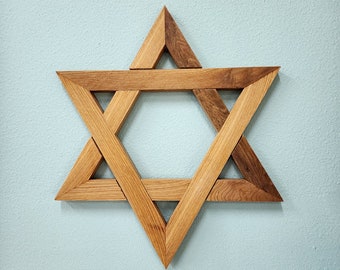 Star of David Wood Wall Plaque 16 - Etsy