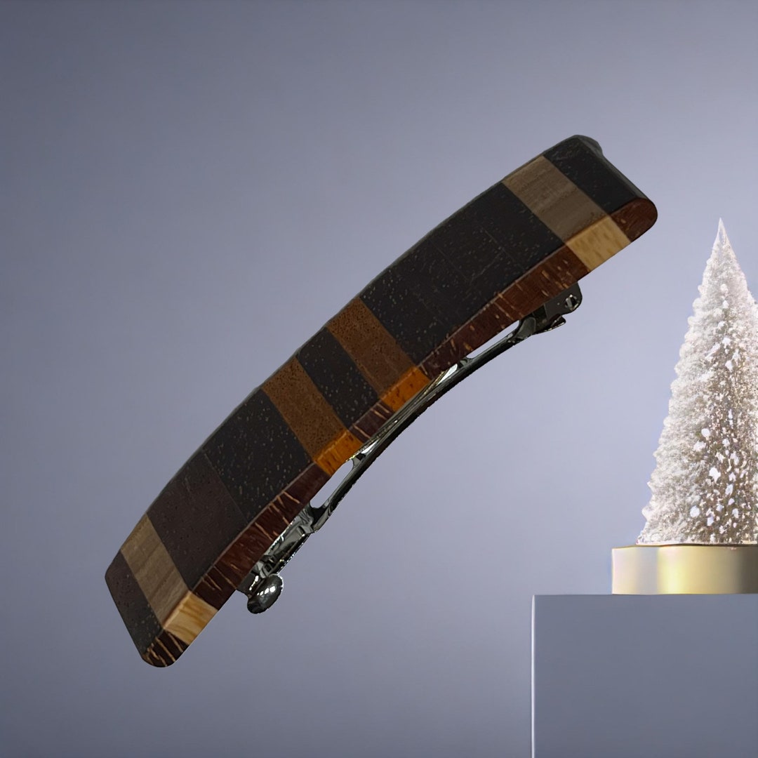 Hair Clip Braid Holder Made of Different Precious Woods French Barrett ...