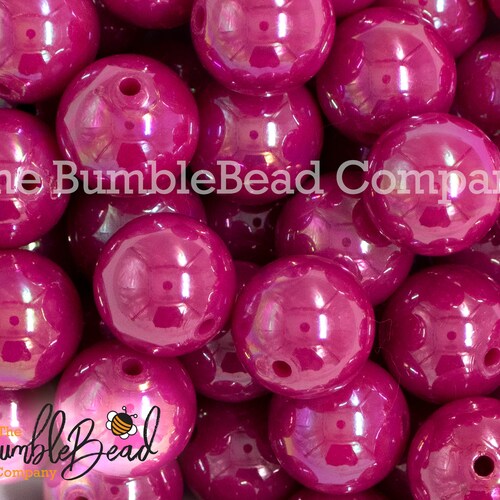 20mm White Ab Pearl Chunky Bubblegum Beads Acrylic Gumball Etsy