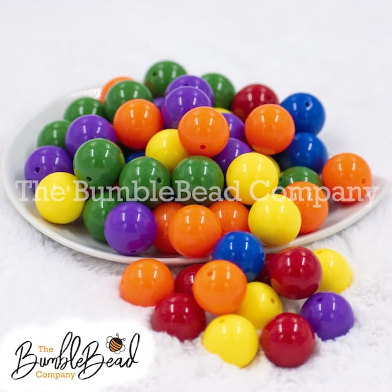 20mm Skittles taste the Rainbow of Colors Bulk Acrylic Bubblegum Bead Mix 20mm Bead Mix Bubble Gum Beads 50 Count Etsy
