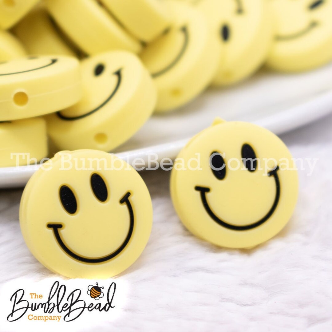 Smiley Face Silicone Focal Bead Accessory - Silicone Beads - Etsy