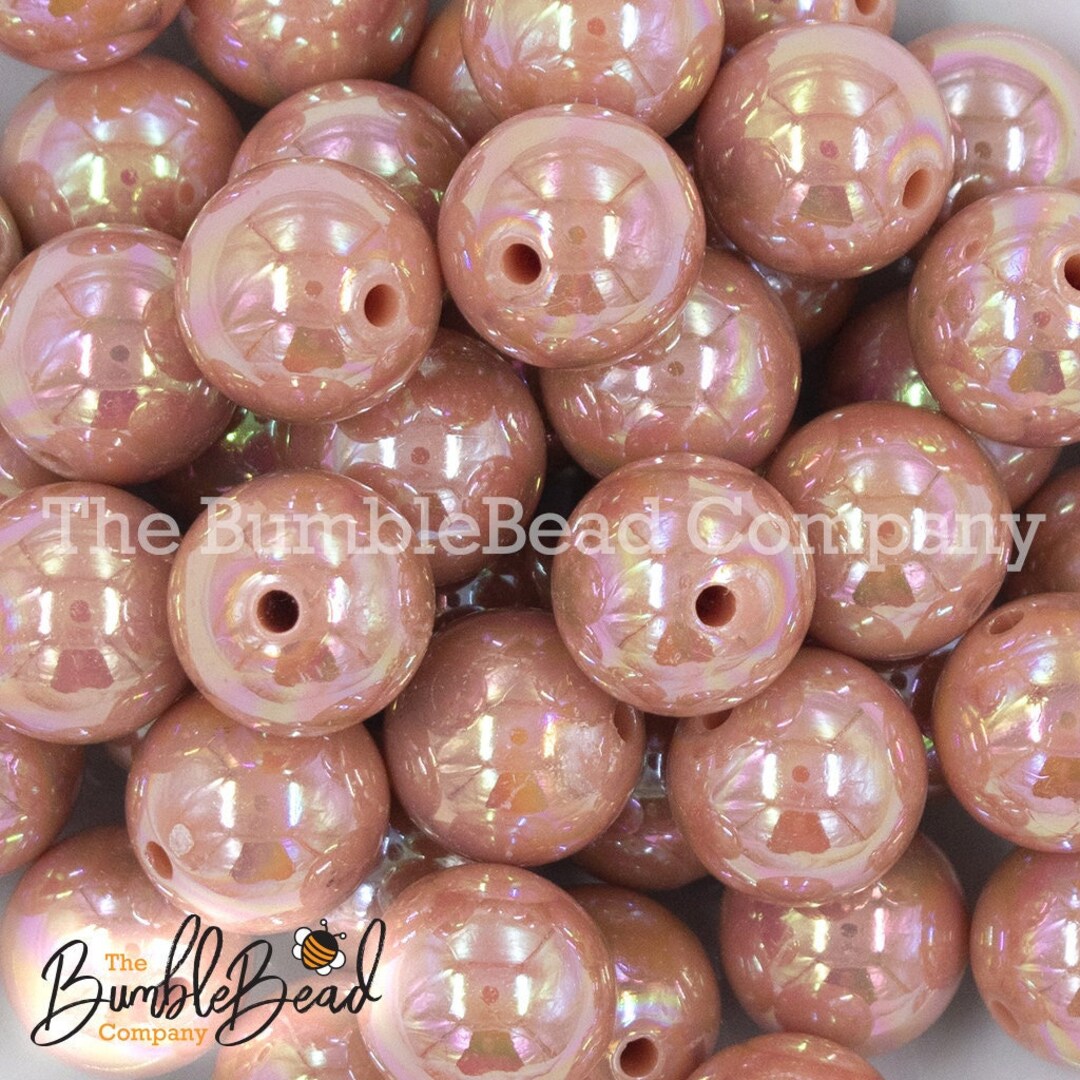 20MM Dark Salmon AB Solid Chunky Bubblegum Beads, Acrylic Gumball Beads ...