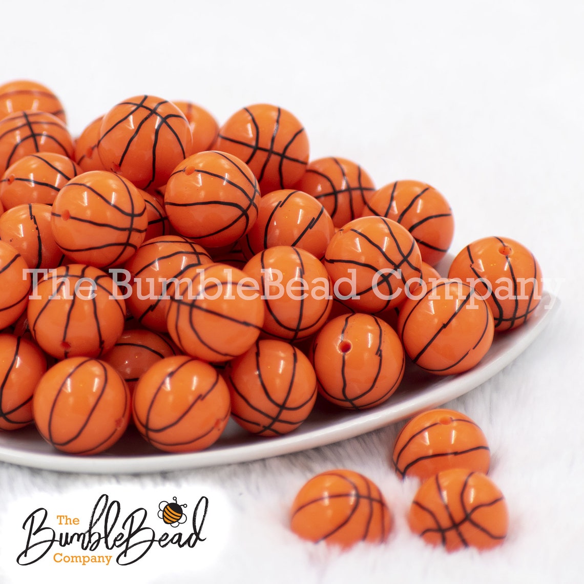 20MM Basketball Print Chunky Acrylic Bubblegum Beads 20mm - Etsy