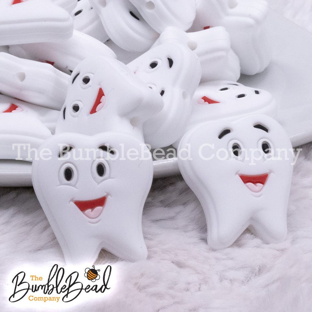 Tooth Silicone Focal Bead Accessory - 24mm X 27mm, Silicone Beads - Etsy