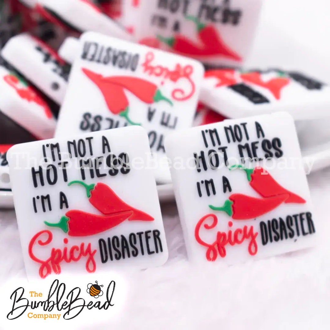 Hot Mess in A Spicy Disaster Silicone Focal Bead Accessory - Silicone ...