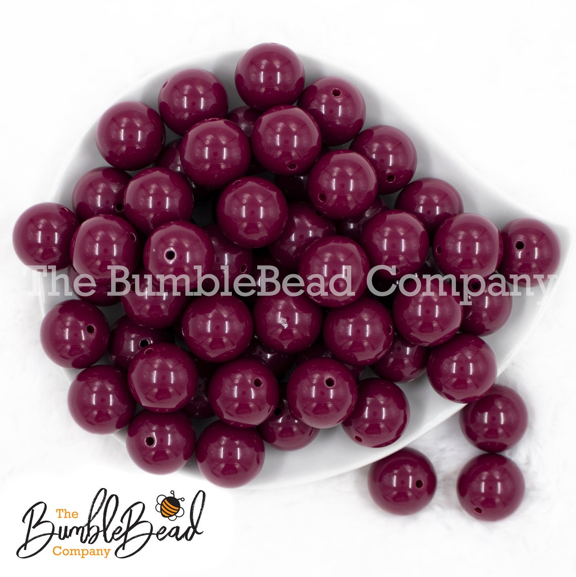 20MM Plum Purple Solid Chunky Bubblegum Beads Acrylic Gumball - Etsy