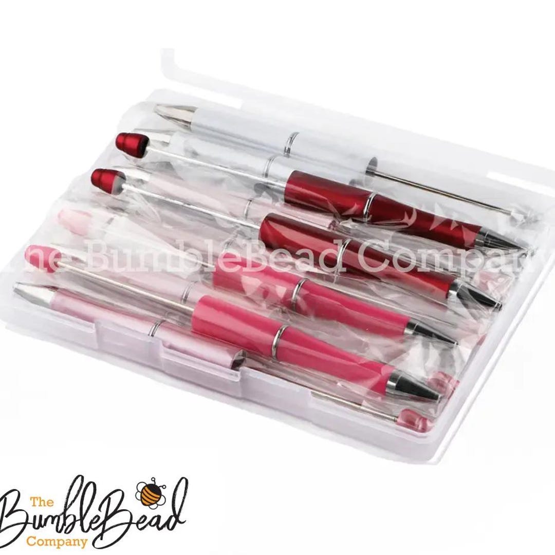 Pink Hues Mixed Beadable Pen Kit - Case Included - 10 Pieces, DIY Pen ...
