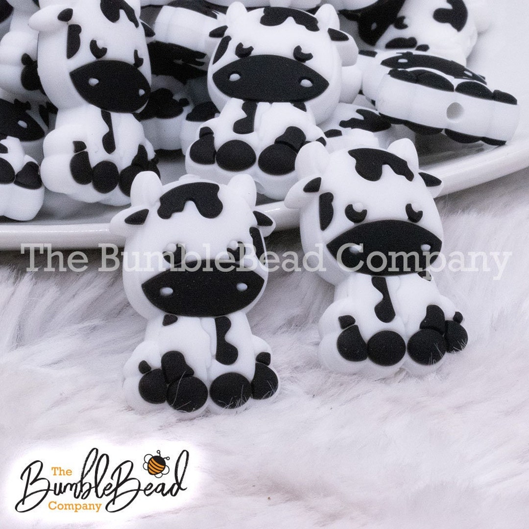 Small Cow Silicone Focal Bead Accessory - 28mm, Silicone Beads - Etsy