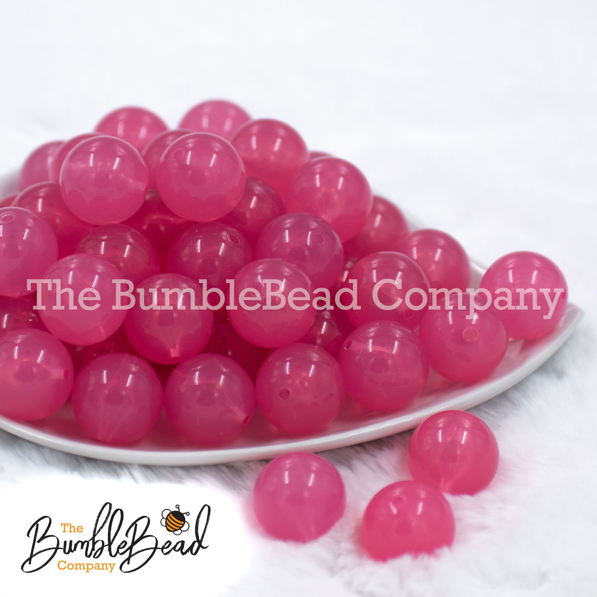 20mm Bright Pink jelly Stylic Acrylic Chunky - Etsy
