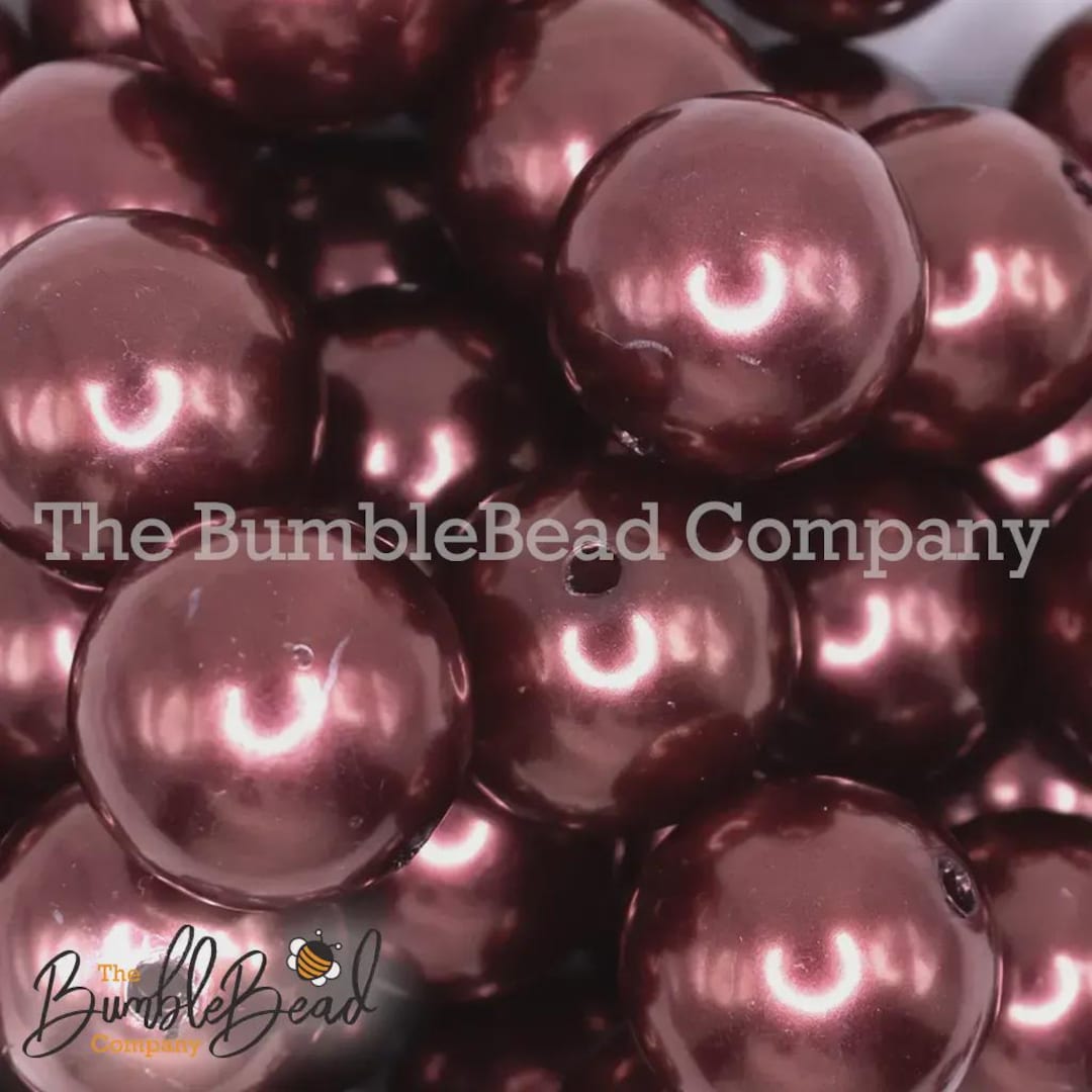 20MM Chestnut Brown Faux Pearl Acrylic Bubblegum Beads - Etsy