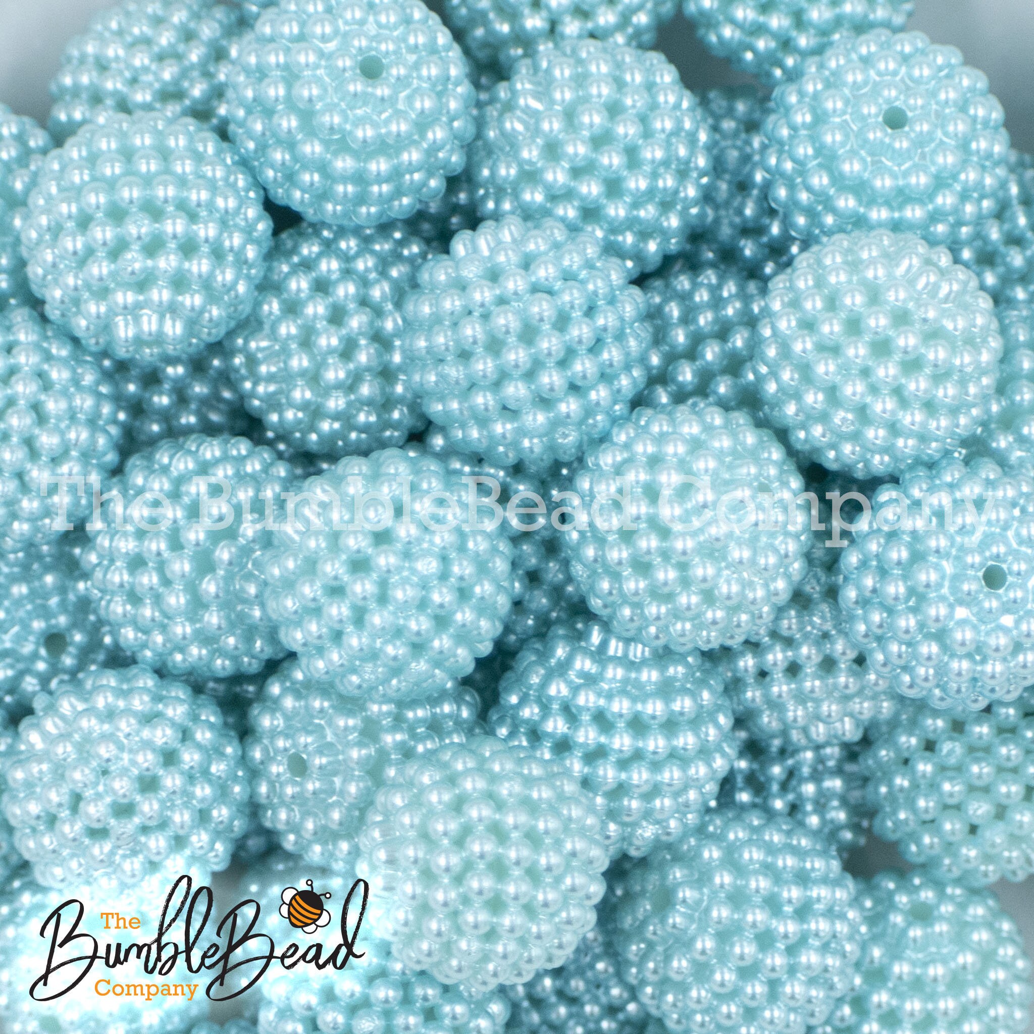 20MM Ice Blue Ball Bead Pearl Finish Chunky Bubblegum Beads - Etsy
