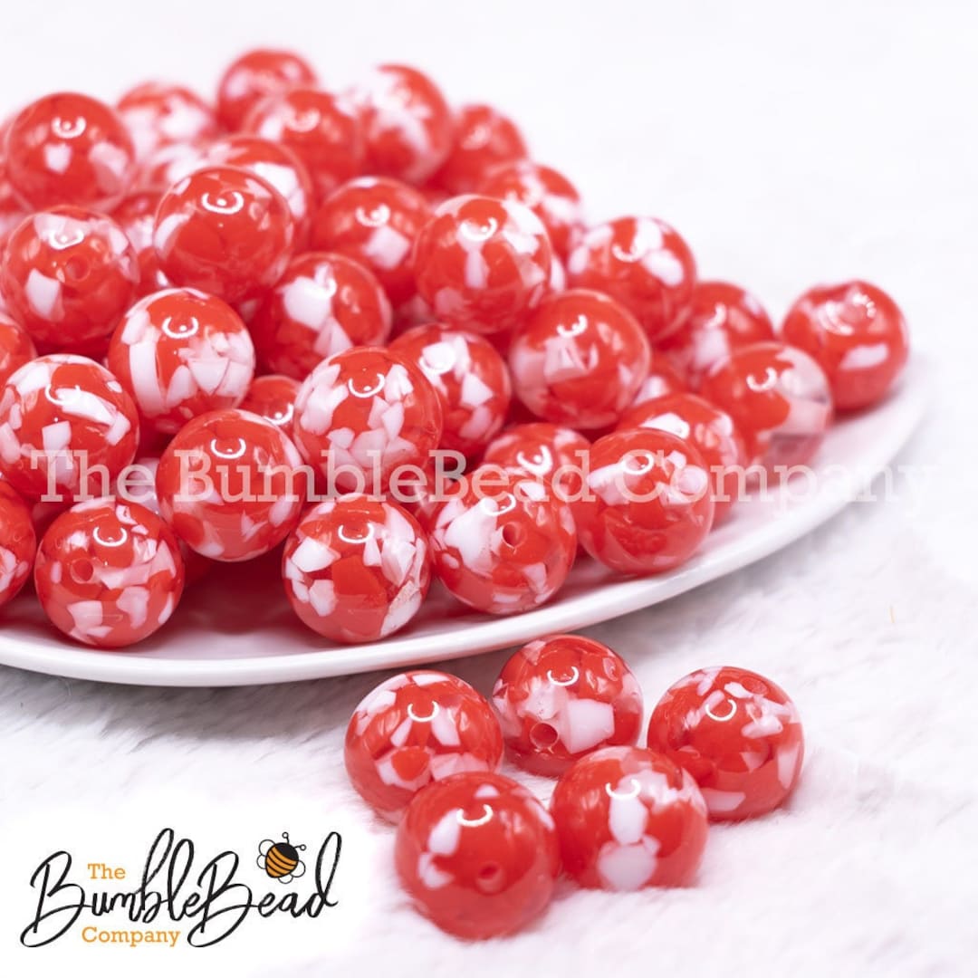 16mm Red Tablet Bubblegum Beads, 16mm Chunky Beads - Etsy