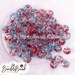 16mm Blue and Red Splatter Bubblegum Bead, Acrylic Gumball Beads in ...