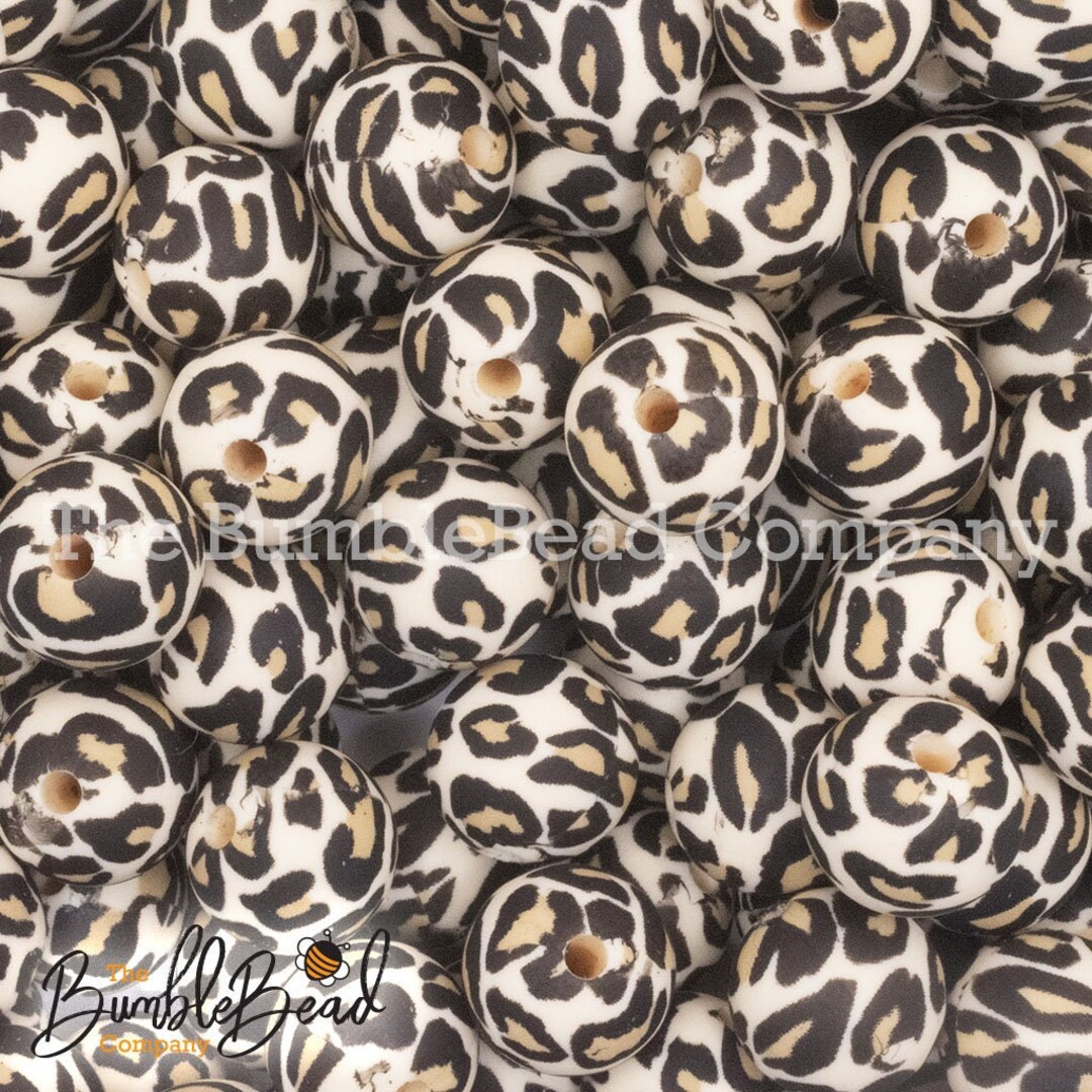 12mm Leopard Silicone Beads, Silicone Beads in Bulk, 12mm Silicone ...