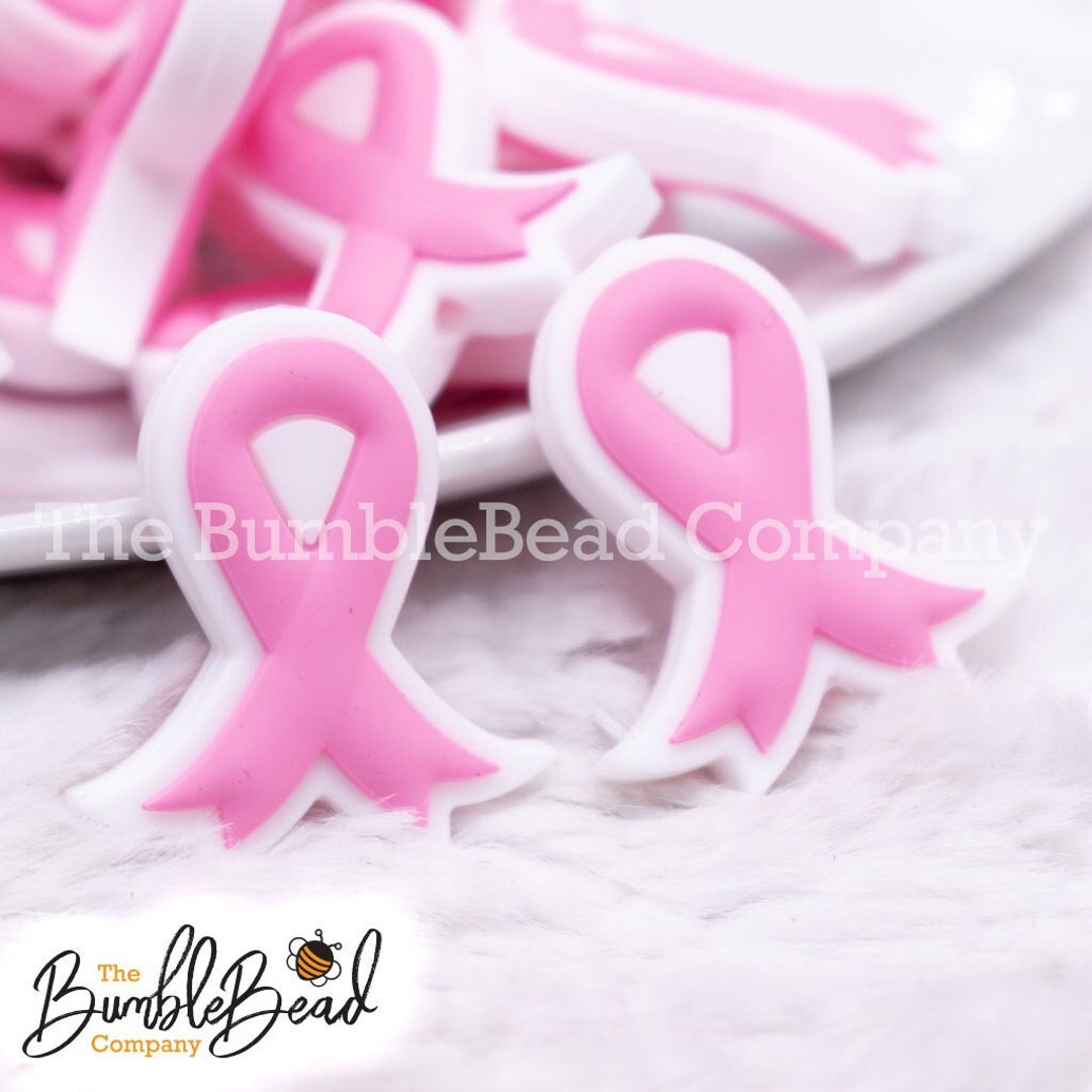 Breast Cancer Awareness Silicone Focal Bead Accessory - Silicone Beads ...