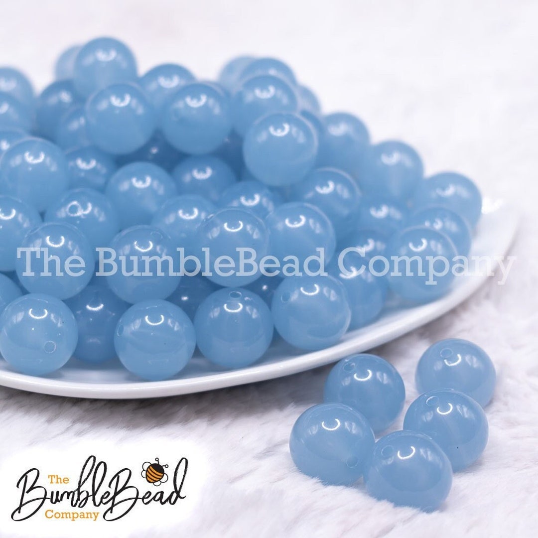 16mm Sky Blue "jelly" Bubblegum Beads, 16mm Chunky Jelly Beads - Etsy