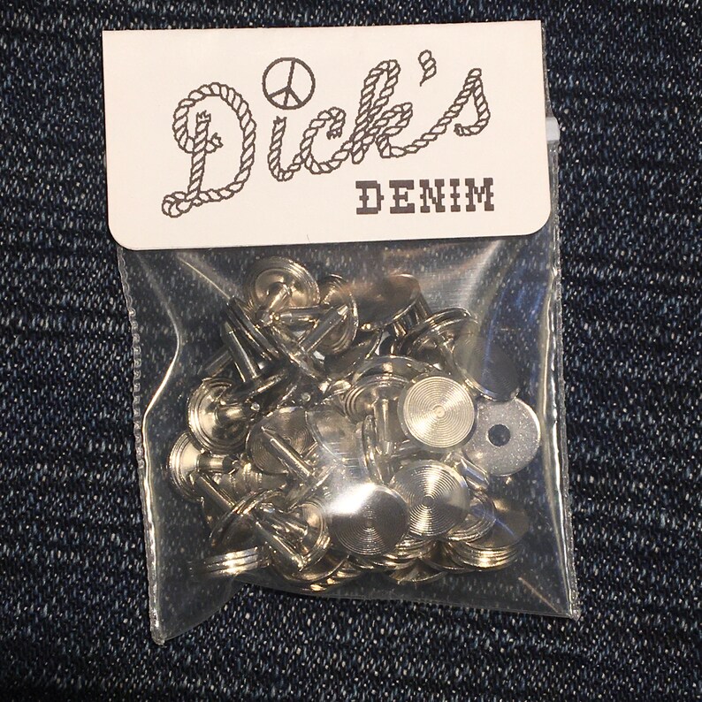 Long Jean Rivet 30pcs Silver Donut Made in the USA - Etsy