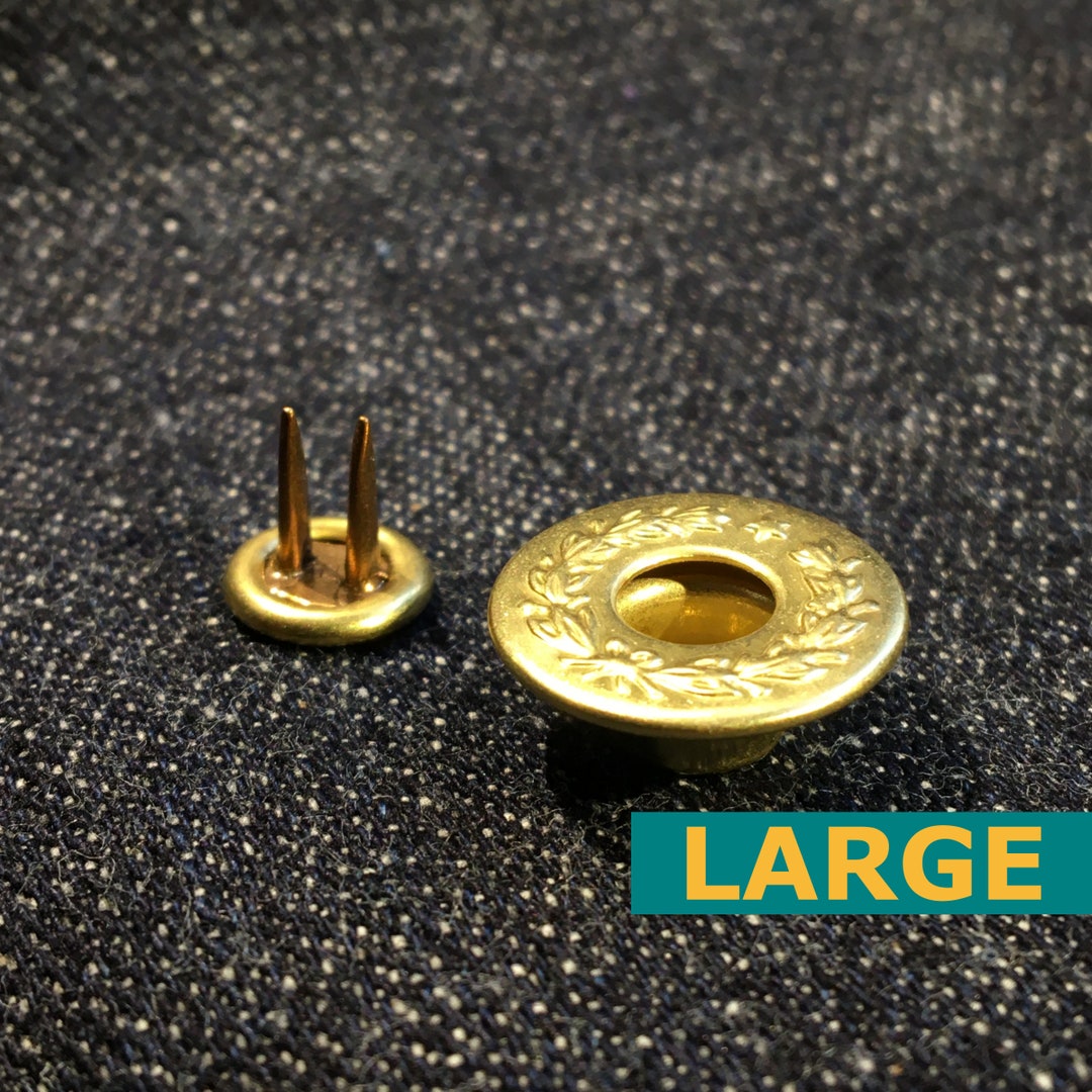 Jean Top Button (17mm) — Brass Laurel Wreath - Etsy