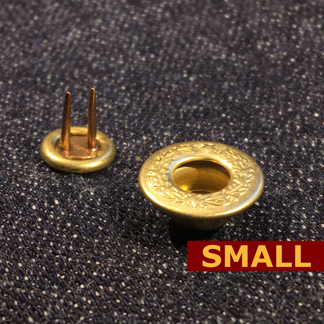 Jean Fly Button (14mm) — Brass Laurel Wreath - Etsy