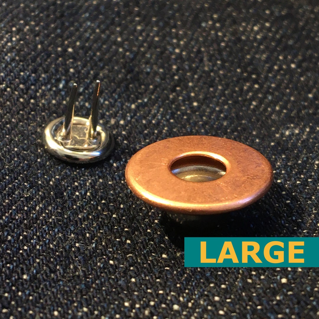 Jean Top Button (17mm) — Copper Donut - Etsy