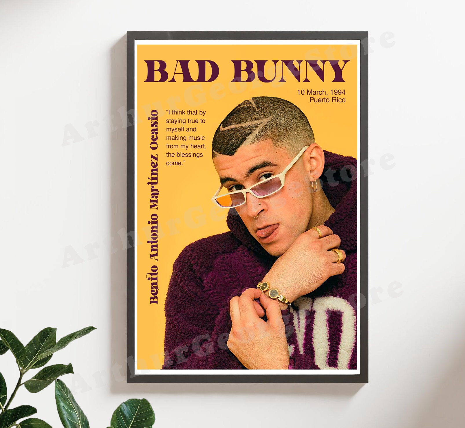 Bad Bunny Canvas Poster Poster Canvas Wall Art Vintage Music | Etsy