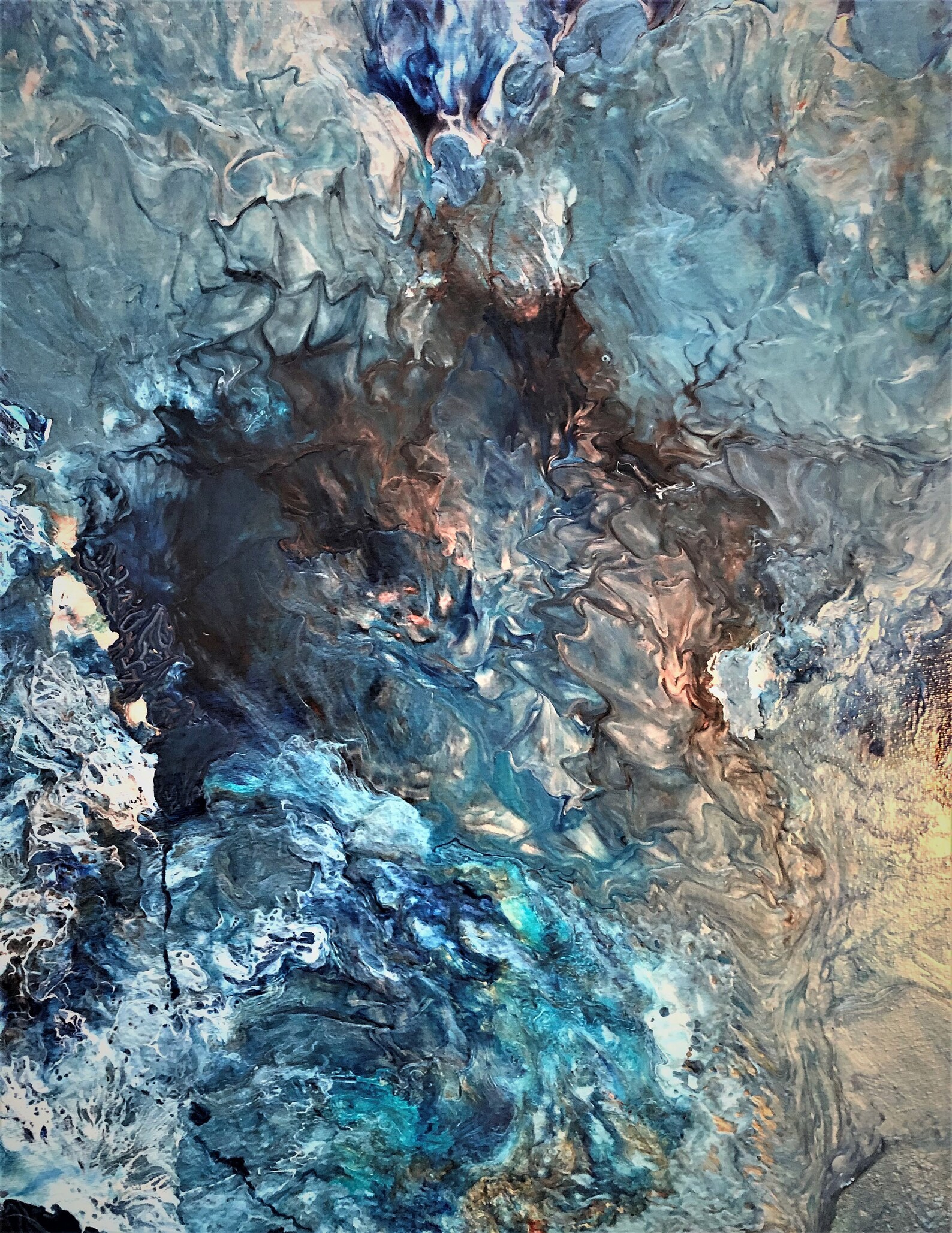Download Icy Glacier - Digital Print of Acrylic Painting - Etsy