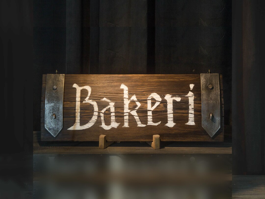 Bakeri Sign,bakery Sign,rustic Kitchen Sign,kitchen Sign Retro,wooden ...