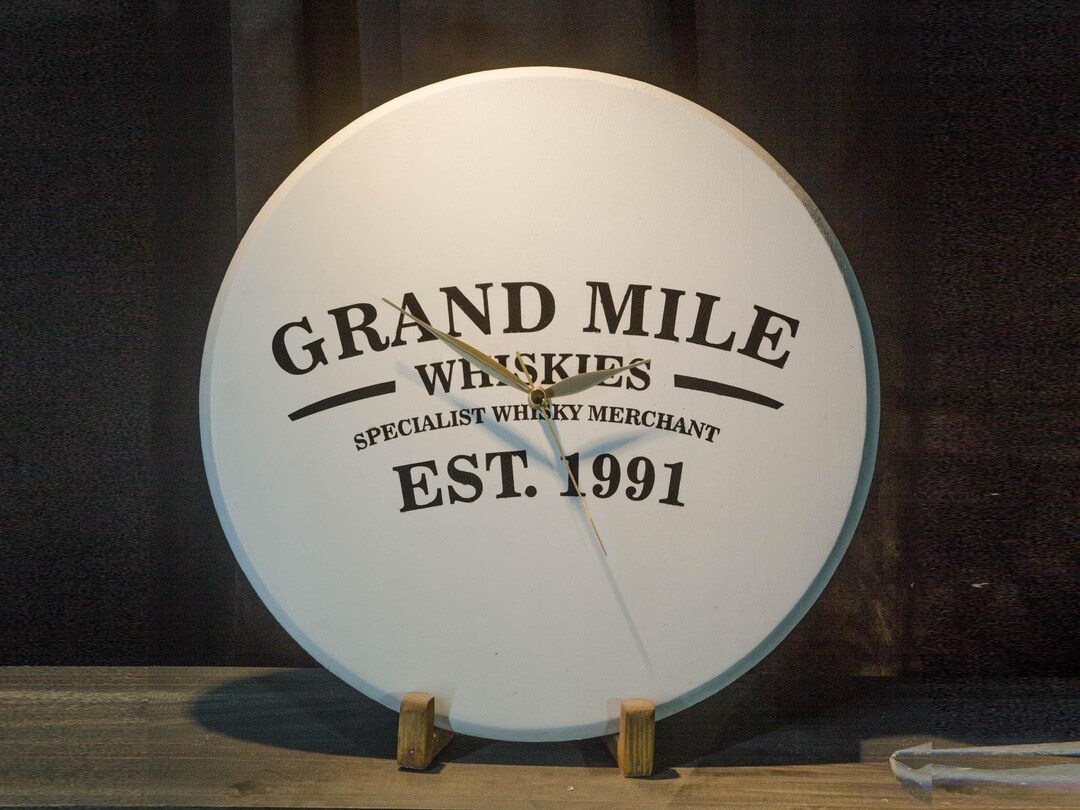 Whiskey Clock,wooden Wall Clock Unique,unique Wall Clock,custom Bar ...
