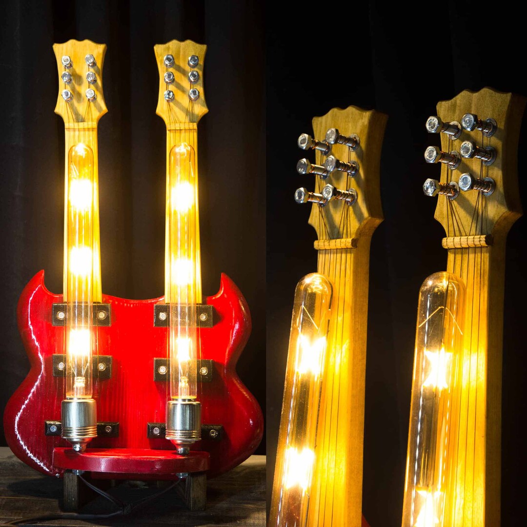 Double Guitar Light,double Guitar Lamp,double Guitar Sign,double Guitar ...