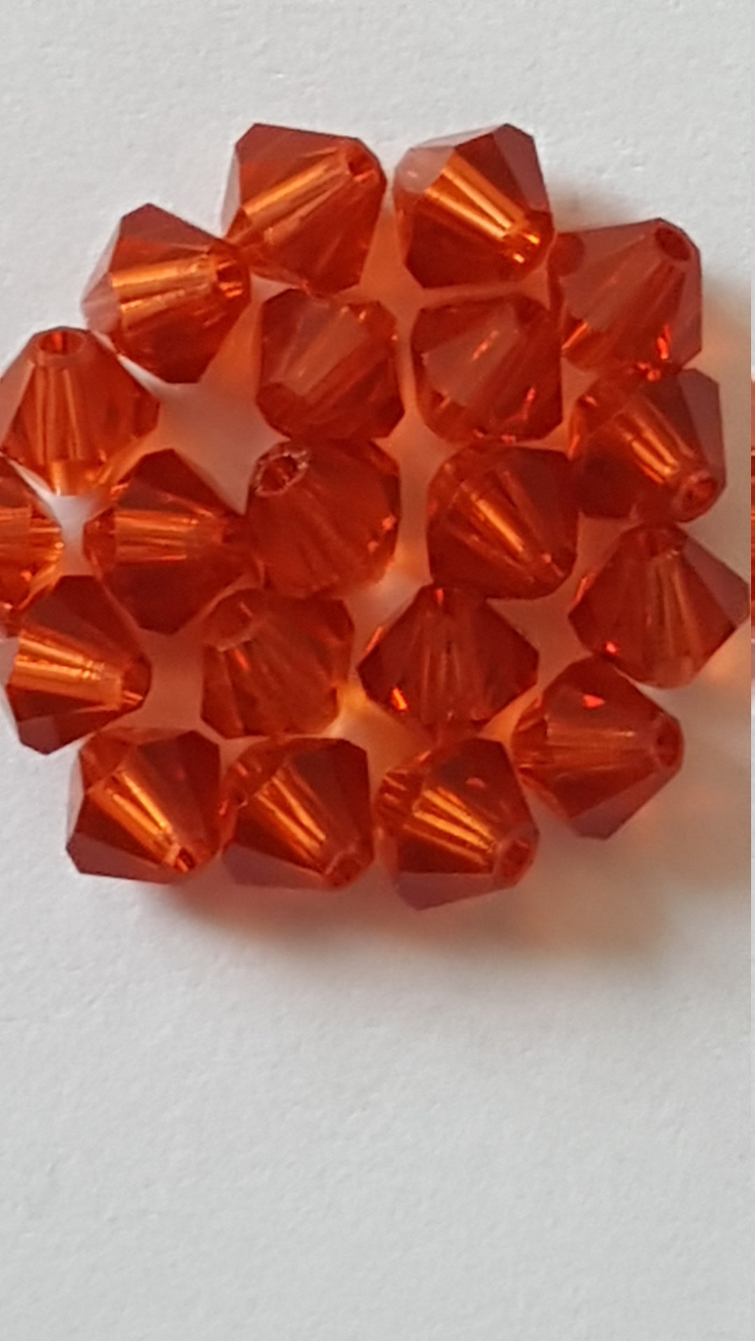 Swarovski Crystal Spinners 4mm - Dark Orange - Tangerine - Etsy