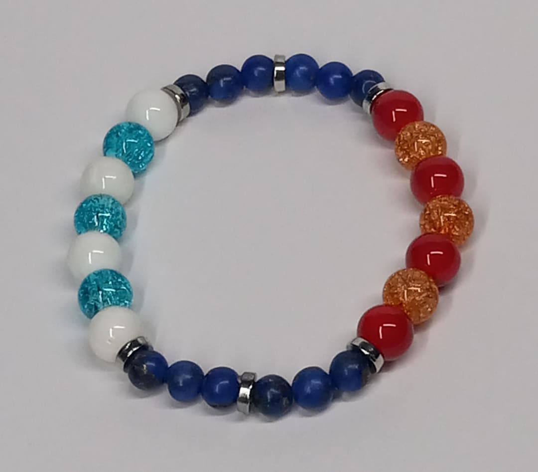 MHA Shoto Todoroki Themed Crystal Bracelet | My Hero Academia (updated ...