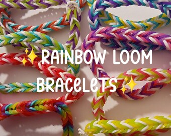 Rainbow Loom Fishtail Sandwich Bracelets - Etsy