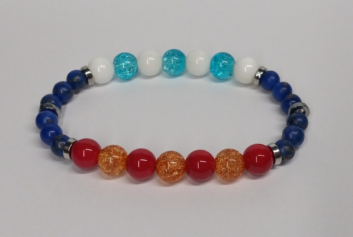MHA Shoto Todoroki Themed Crystal Bracelet | My Hero Academia (updated ...