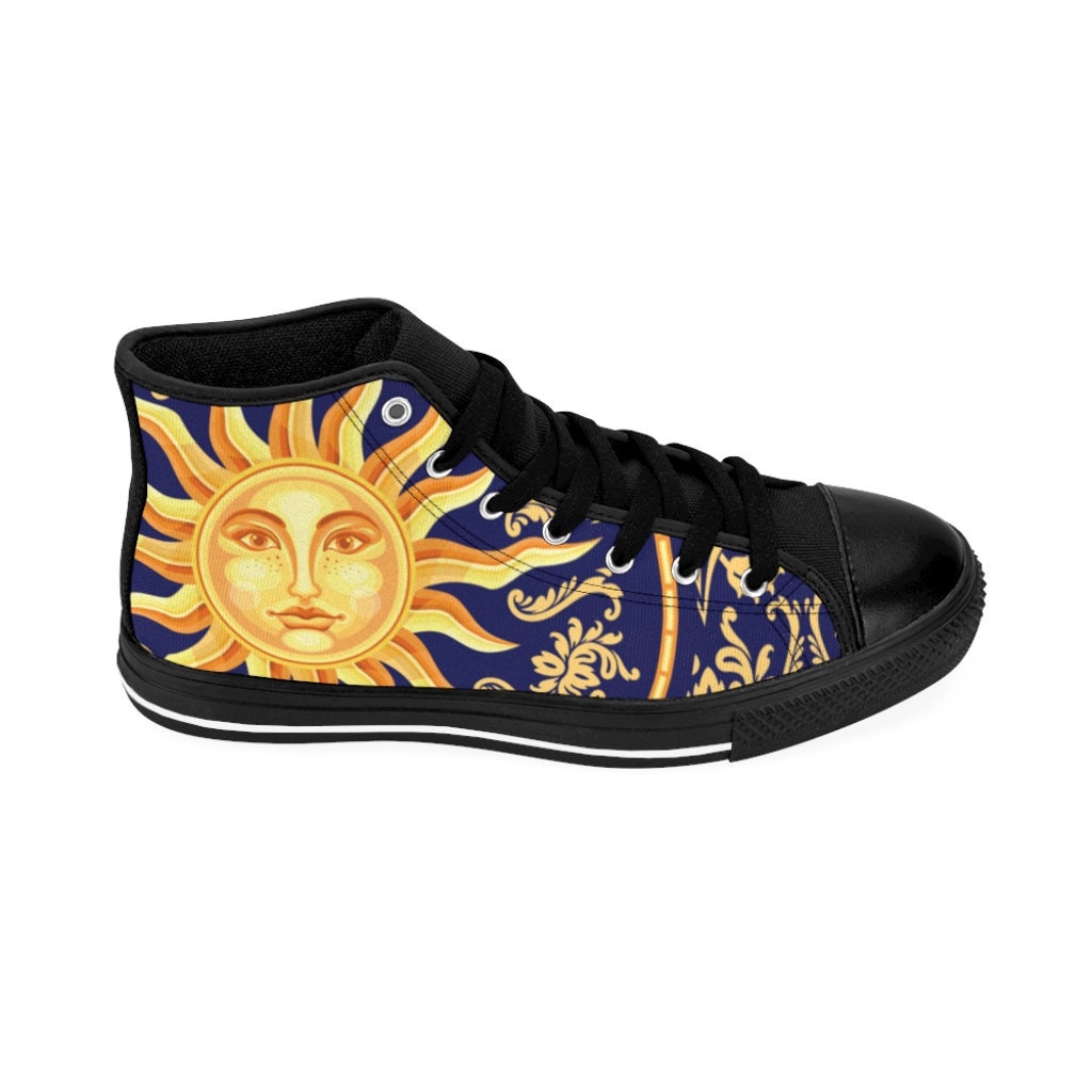 Sun Face Rococo Celestial Baroque Women's High-top Sneakers Rococo ...