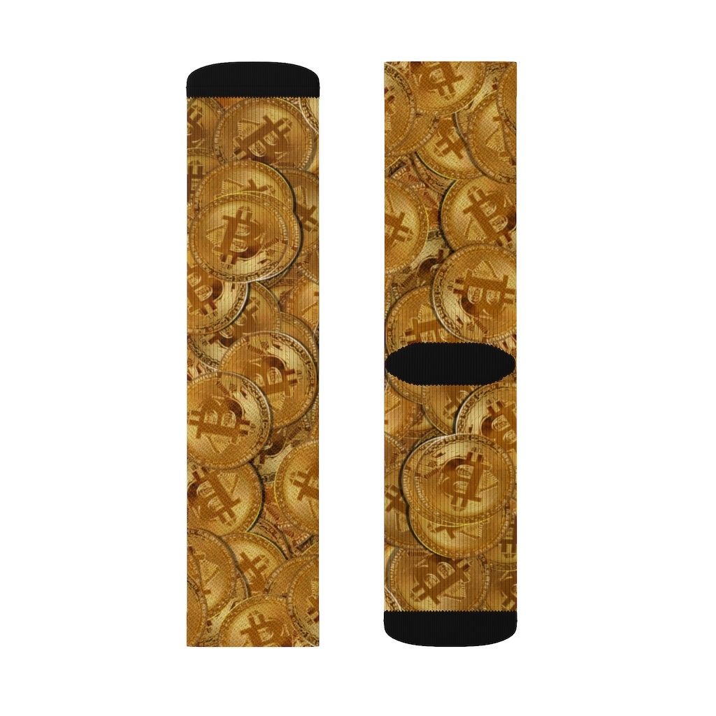 Bitcoin Socks Golden Bitcoin Design Sublimation Socks - Etsy
