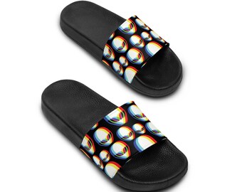 BLACK Halloween Jack O Lantern Slides Women's Sizes 6-12 - Etsy