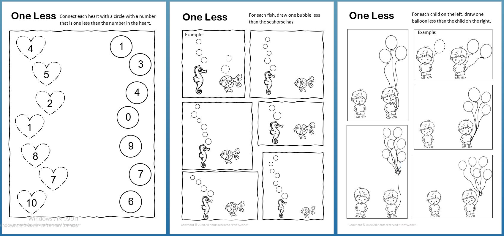 Worksheets Printable Kindergarten Math Skills Printable - Etsy