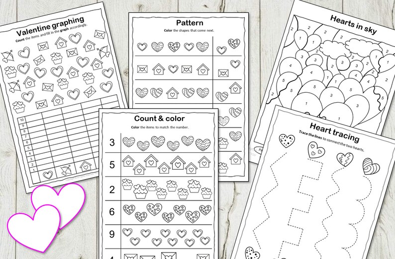 Valentines Printable Coloring Pages Homeschool kindergarten Worksheets ...