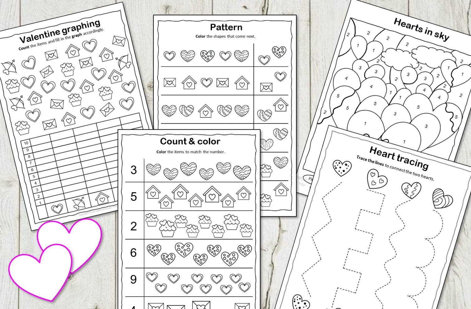 Valentines Printable Coloring Pages Homeschool kindergarten Worksheets ...