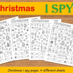 Christmas I Spy Game, Christmas Printable I Spy for Kids, Christmas ...