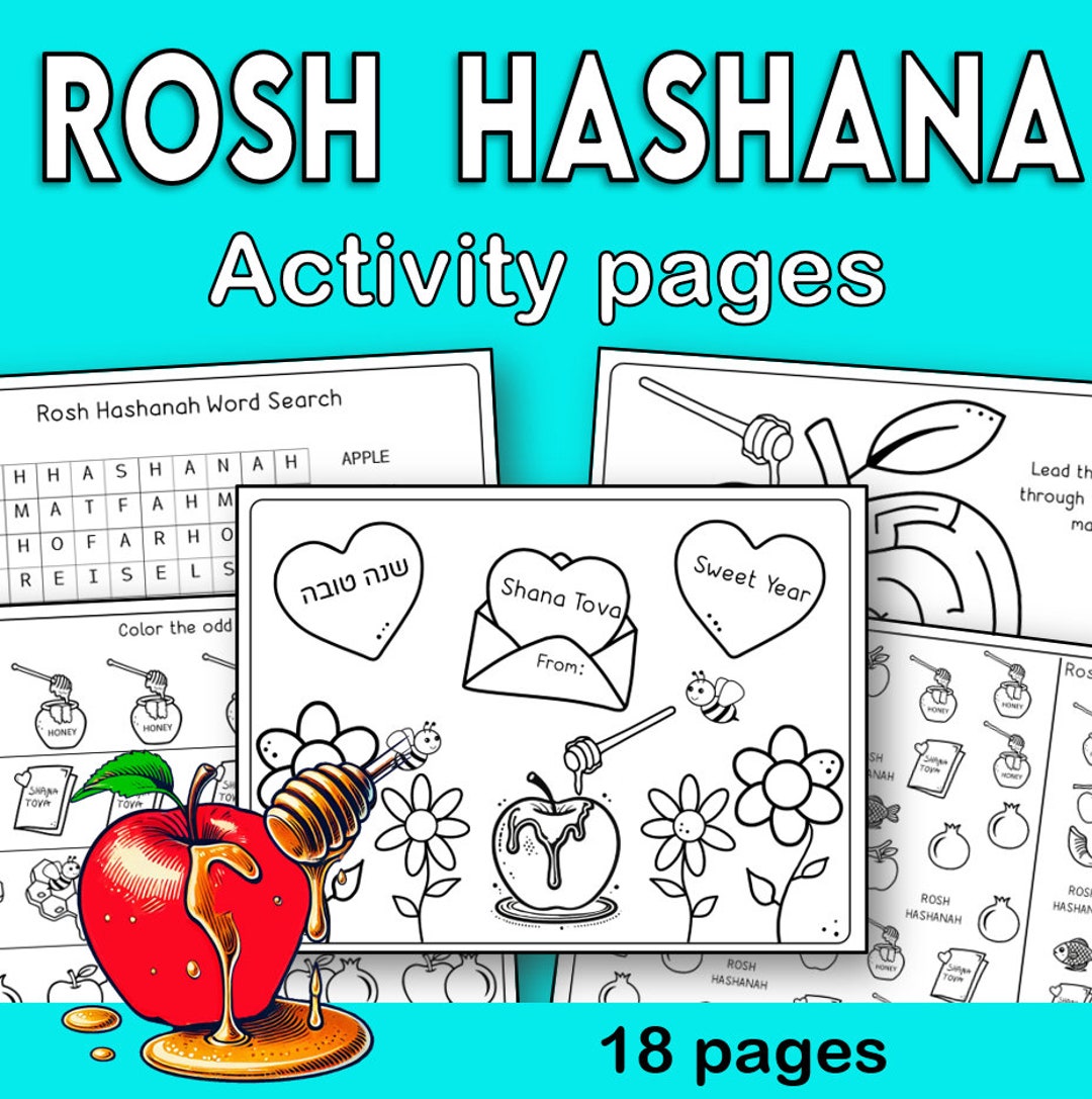 Rosh Hashana, Printable Activity, Children's Activity for Rosh Hashanah ...