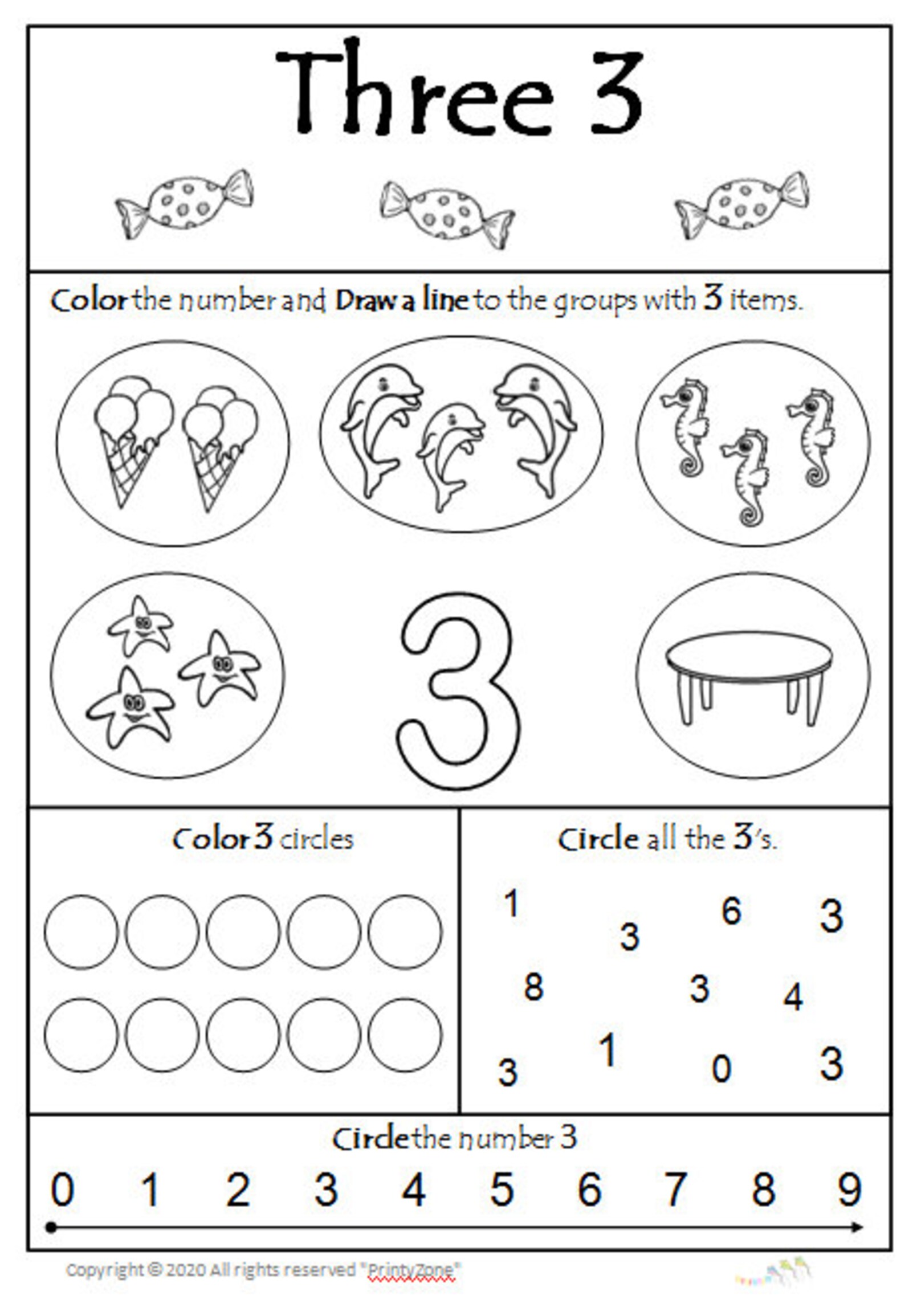 Numbers and Counting 0 to 9 Printable Workbook. Preschool Math | Etsy