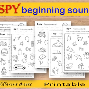 Alphabet Phonics Beginning Sounds Worksheets. Preschool, Kindergarten ...
