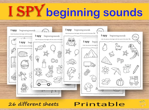 Alphabet Phonics Beginning Sounds Worksheets. Preschool | Etsy