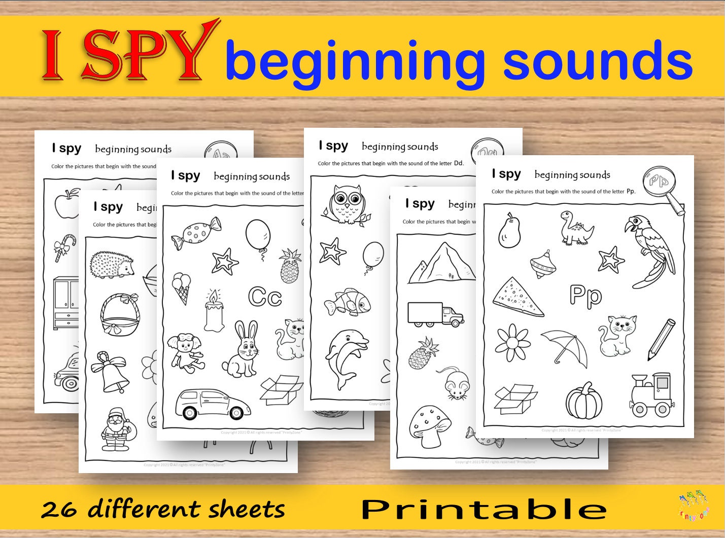 Alphabet Phonics Beginning Sounds Worksheets. Preschool, Kindergarten ...