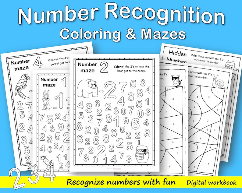 Printable Coloring Worksheets, Math Activity Pages, Homeschool ...