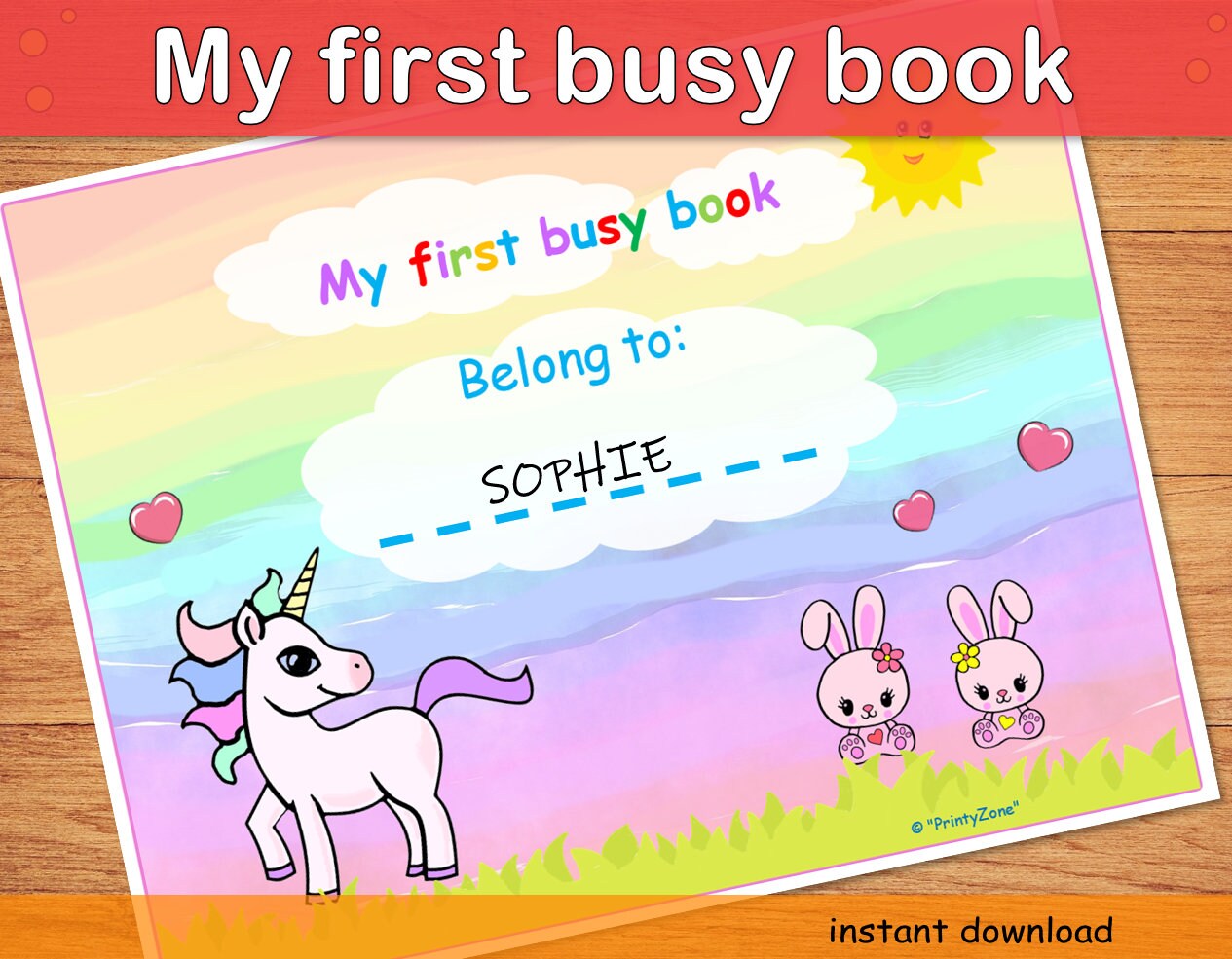 Toddler Busy Book, Printable Workbook, First Learning Binder, Fun Quiet ...