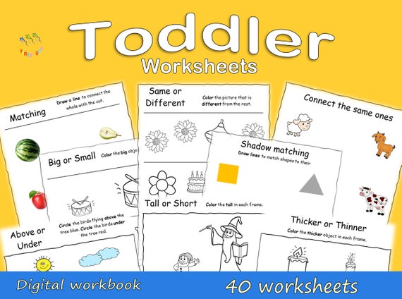 Toddler Worksheets Learning Package home School Printable - Etsy
